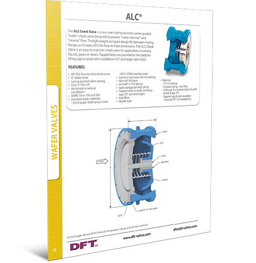 ALC Valve Cut Sheet | DFT Inc. | DFT® Inc
