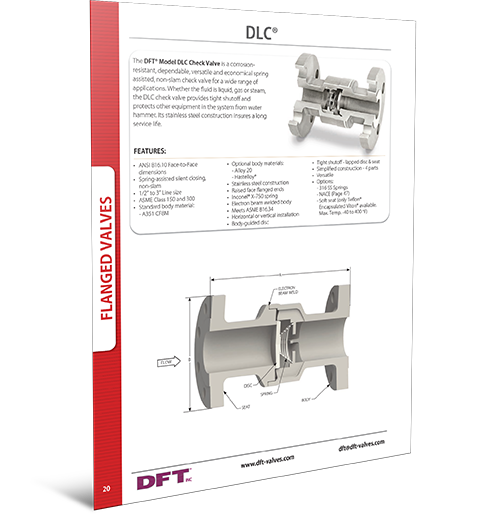 DLC® Valve Cut Sheet | DFT Inc. | DFT® Inc