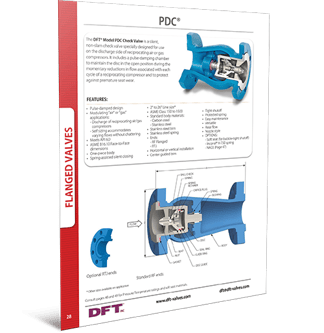 PDC® Check Valve Cut Sheet | DFT Inc. | DFT® Inc
