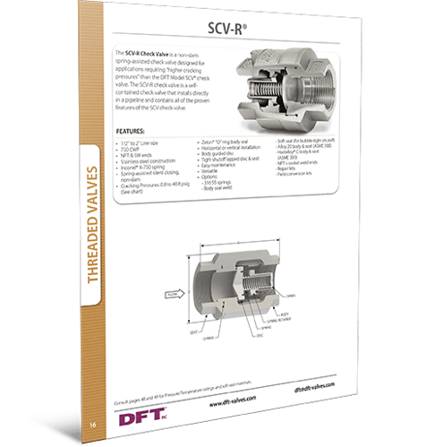 Download Our SCV-R Valves Catalog | DFT® Inc
