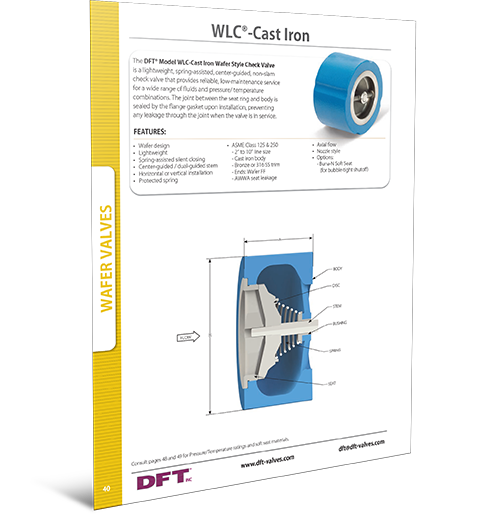 WLC®-Cast Iron Valve Cut Sheet | DFT Valves | DFT® Inc