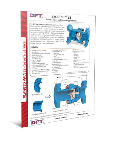 Excalibur® SS Check Valves Cut Sheet | DFT Valves | DFT® Inc
