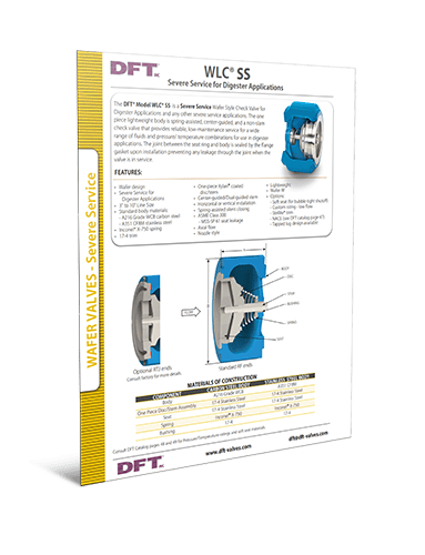 WLC® SS Check Valves Cut Sheet | DFT Valves | DFT® Inc